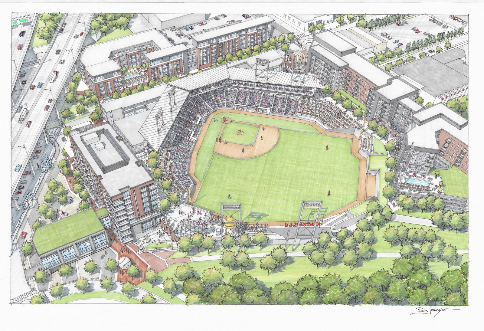 Downtown Multipurpose Stadium | BarberMcMurry Architects